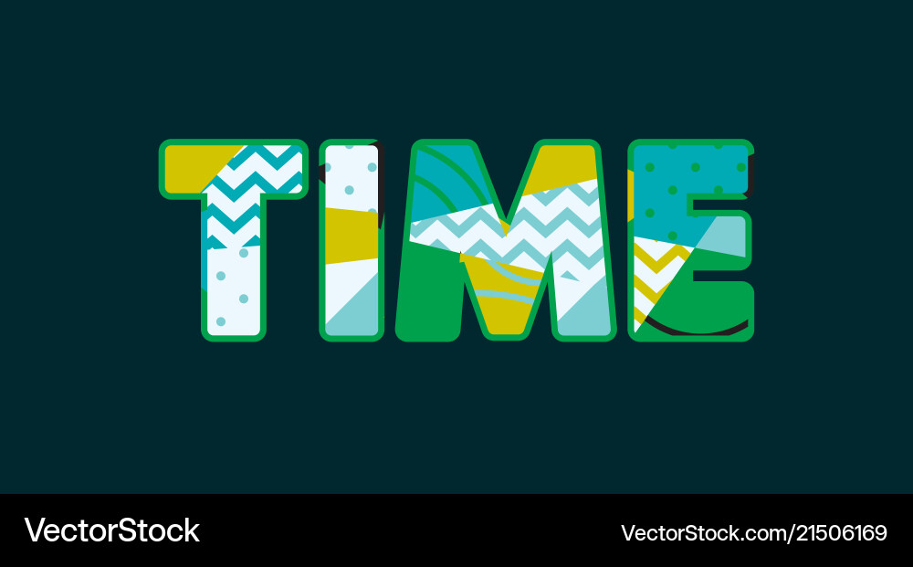 Time concept word art Royalty Free Vector Image