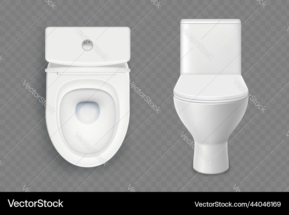 Toilet bowl realistic template isolated Royalty Free Vector