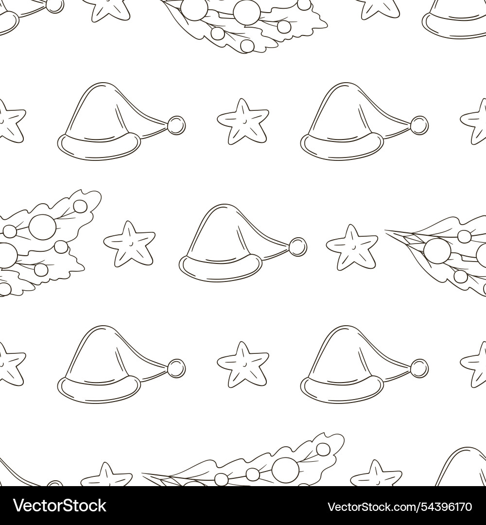Christmas background coloring pattern in hand Vector Image
