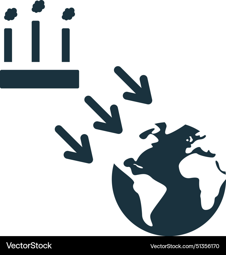 Environmental impact icon monochrome simple Vector Image