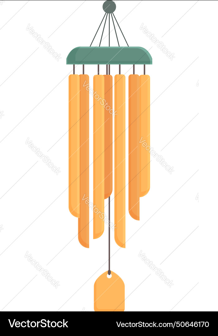 Instrument wind chime icon cartoon Royalty Free Vector Image