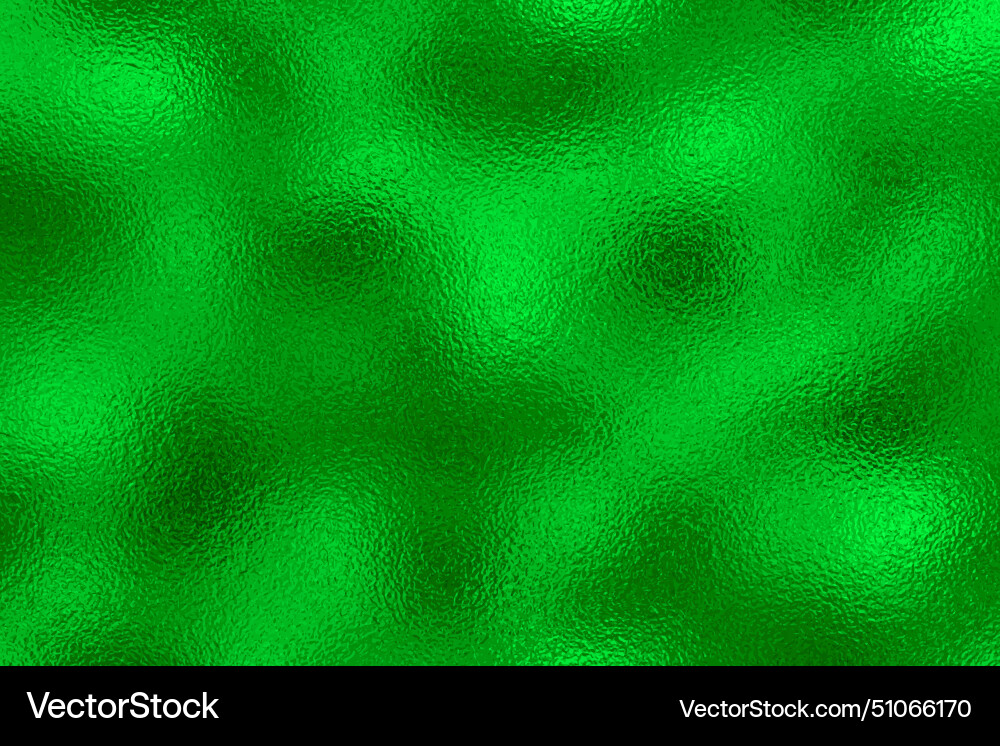 Shiny bright green foil texture background Vector Image