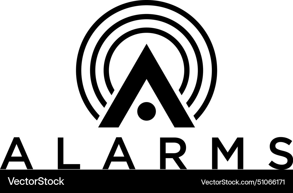 Alarm logo design Royalty Free Vector Image - VectorStock