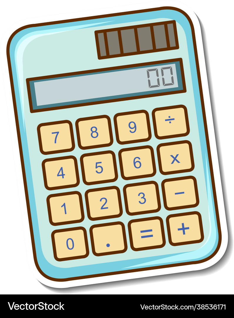 Calculator Sticker - Education & Math Vector Image