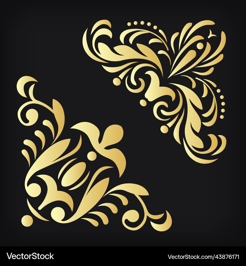 Decorative corners Royalty Free Vector Image - VectorStock