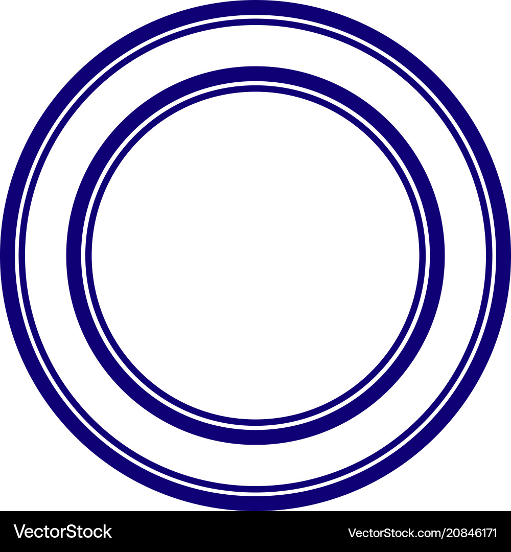 Double circle frame template Royalty Free Vector Image