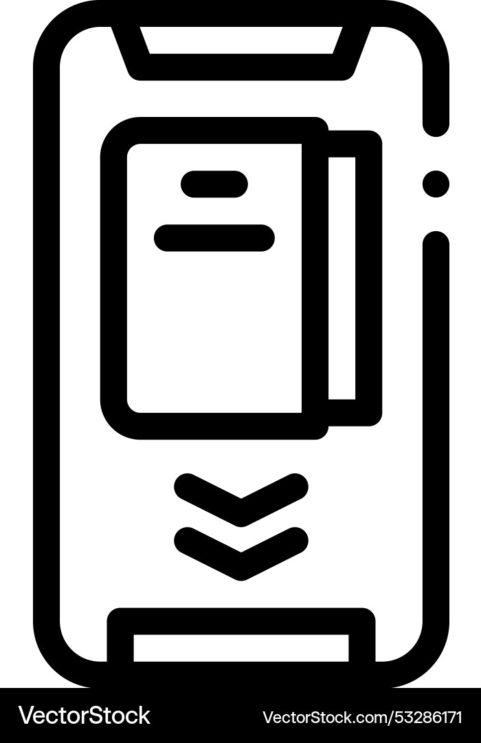 Ebook icon thin linear style design isolated Vector Image