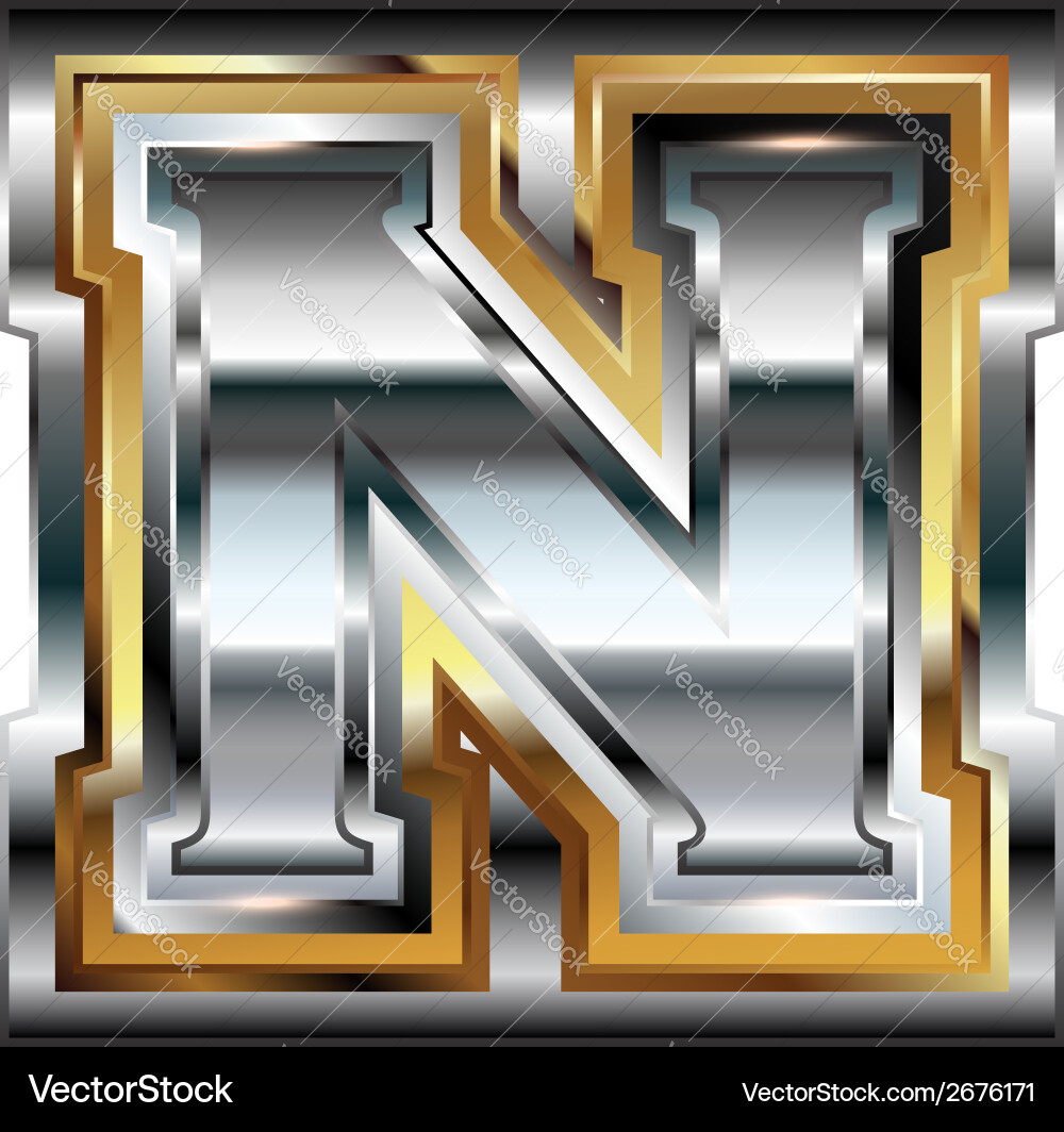 Fancy font letter n Royalty Free Vector Image - VectorStock