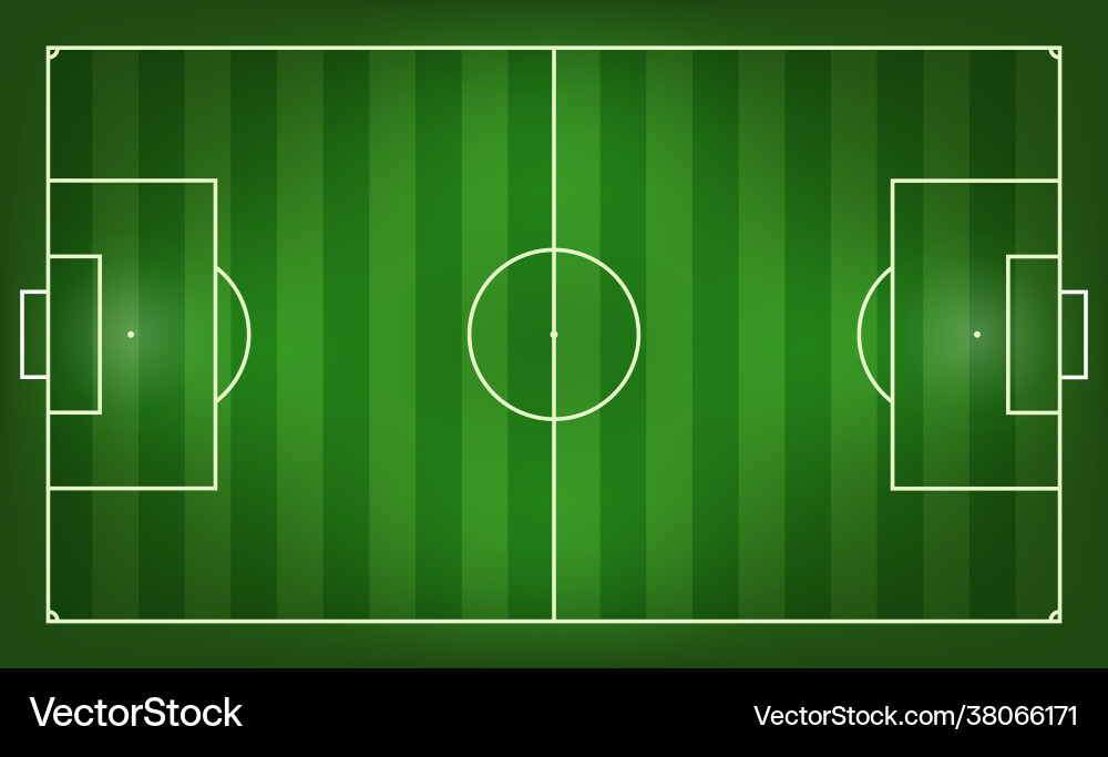 Football field top view Royalty Free Vector Image
