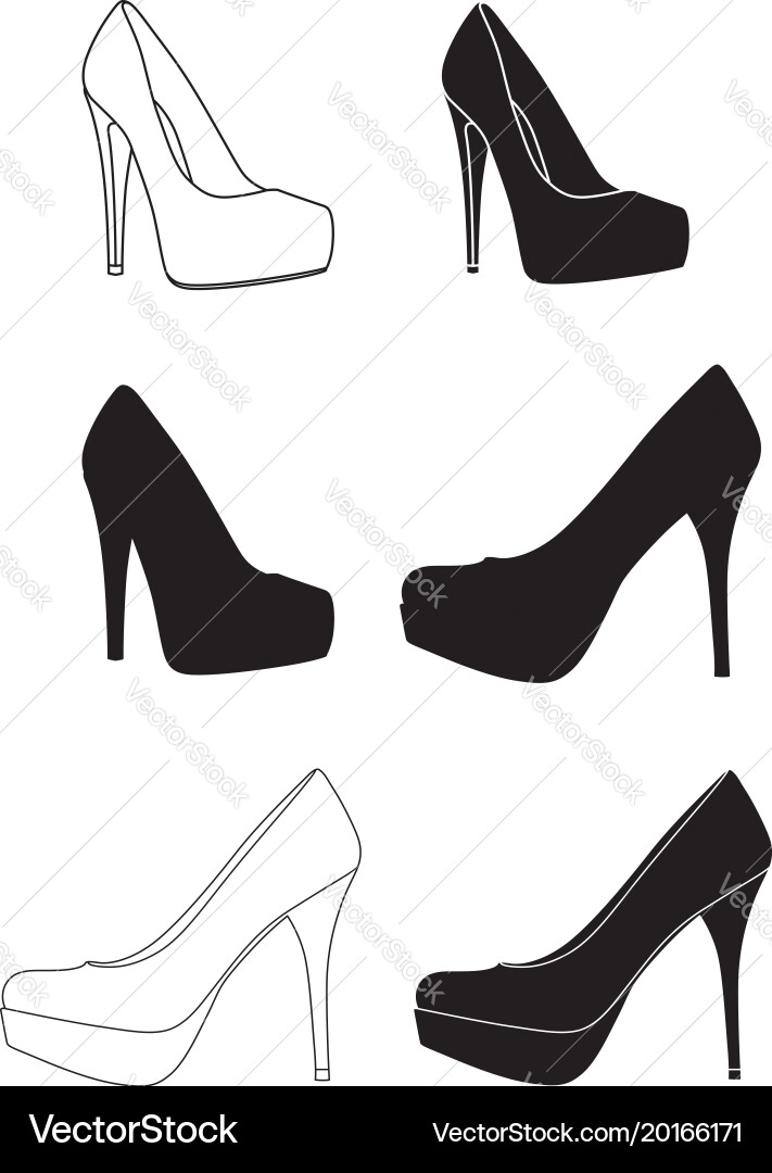 High-heels-1 Royalty Free Vector Image - VectorStock
