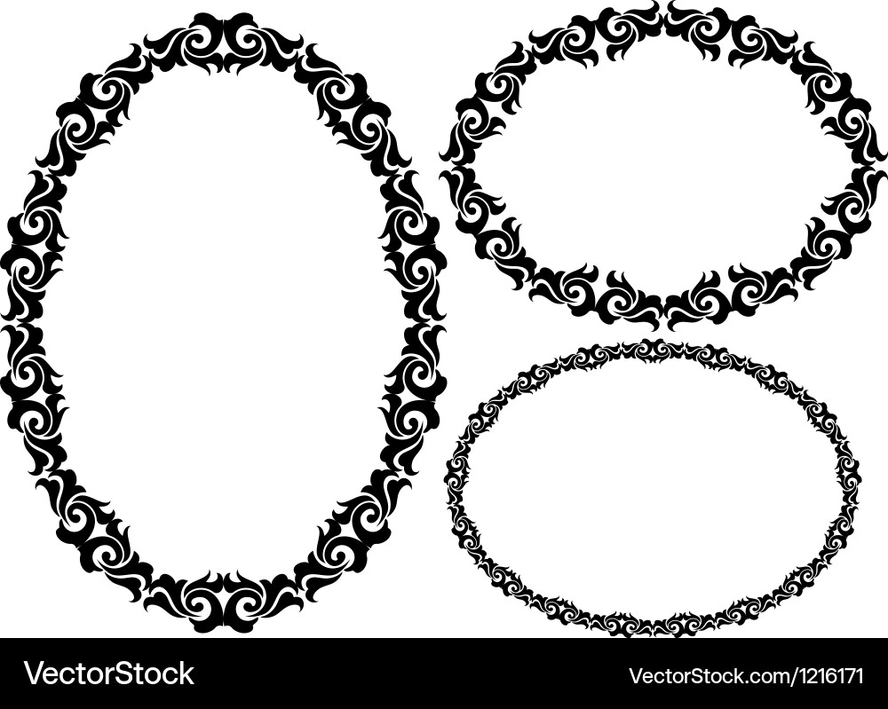Oval frame Royalty Free Vector Image - VectorStock