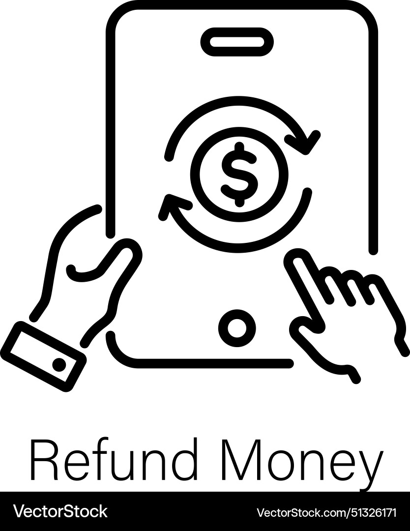 Refund money Royalty Free Vector Image - VectorStock