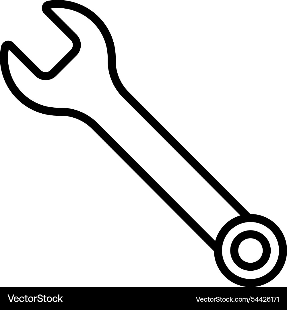 Spanner icon wrench Royalty Free Vector Image - VectorStock