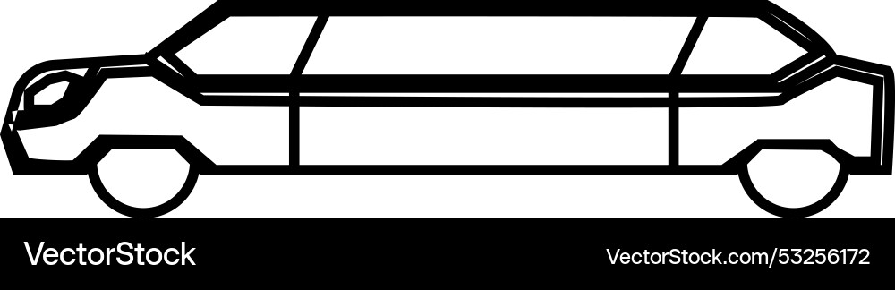 Limousine car line icon Royalty Free Vector Image