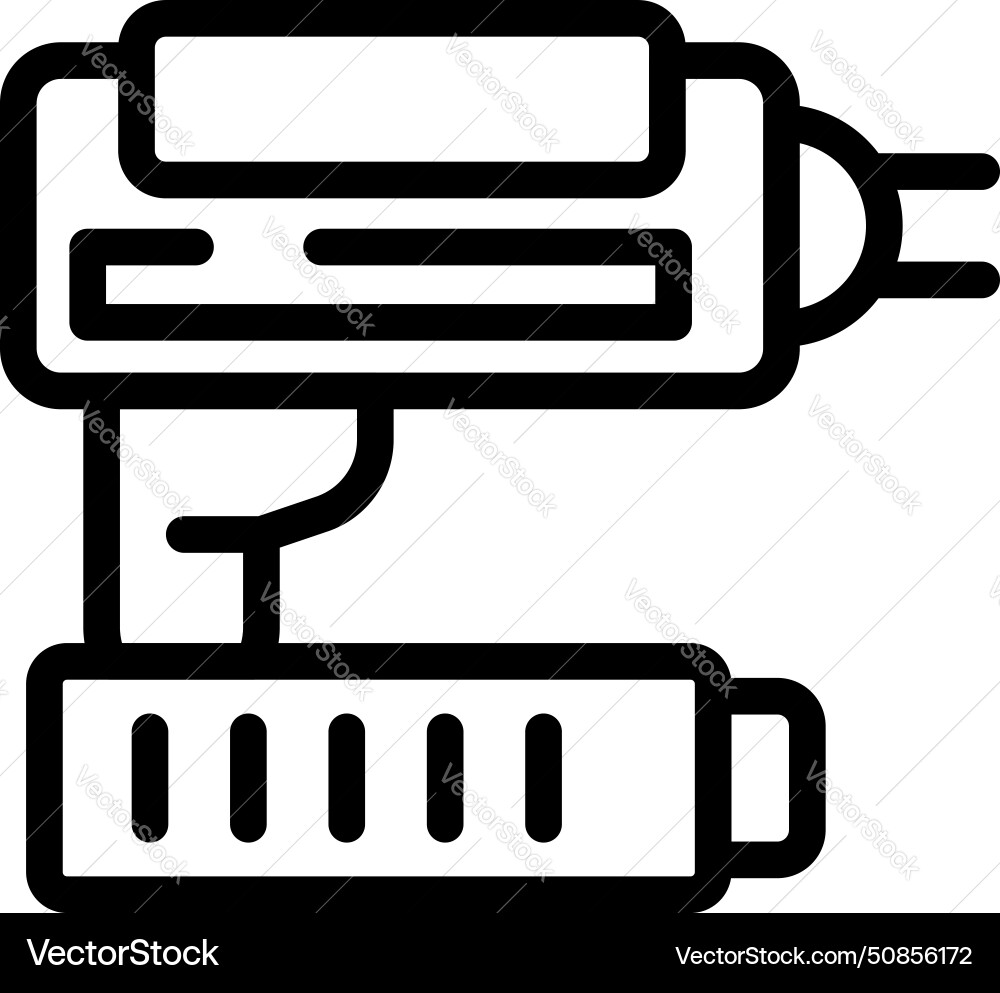 Ray laser blaster icon outline alien Royalty Free Vector