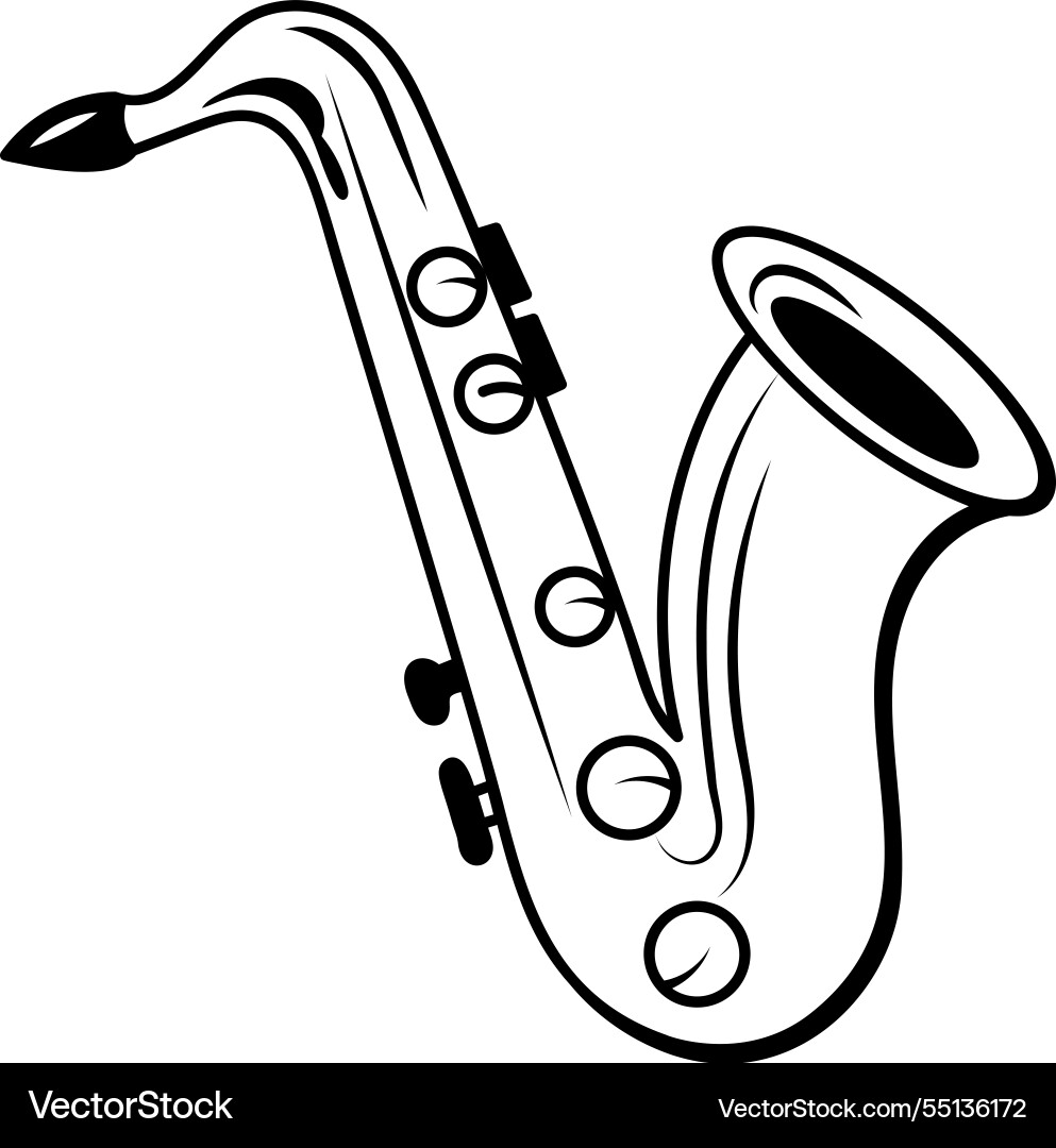 Saxophone Royalty Free Vector Image - VectorStock