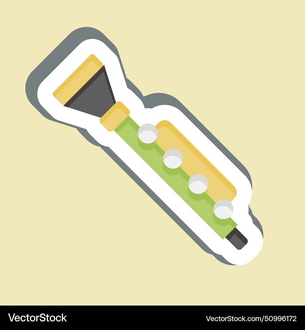Sticker clarnet related to parade symbol simple Vector Image