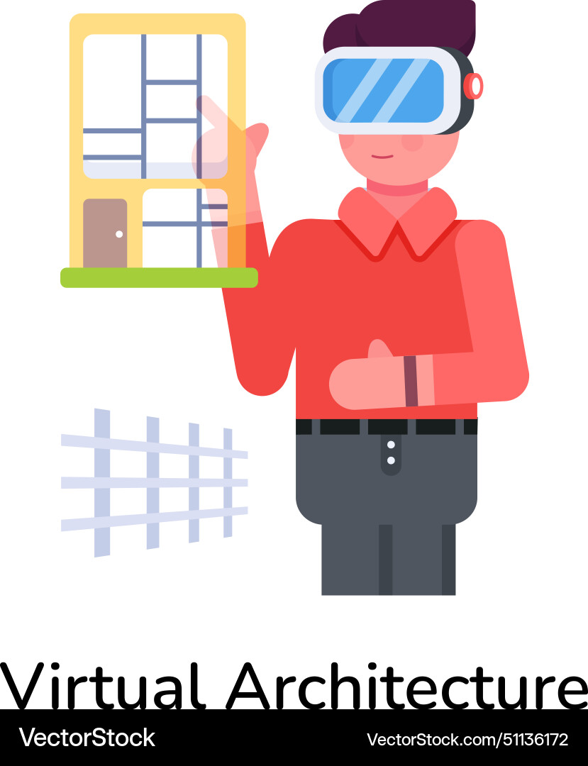 Virtual architecture Royalty Free Vector Image