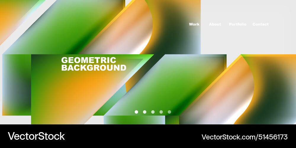 Abstract geometric shapes web design page Vector Image