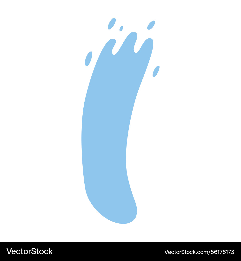 Broat of blue paint Royalty Free Vector Image - VectorStock