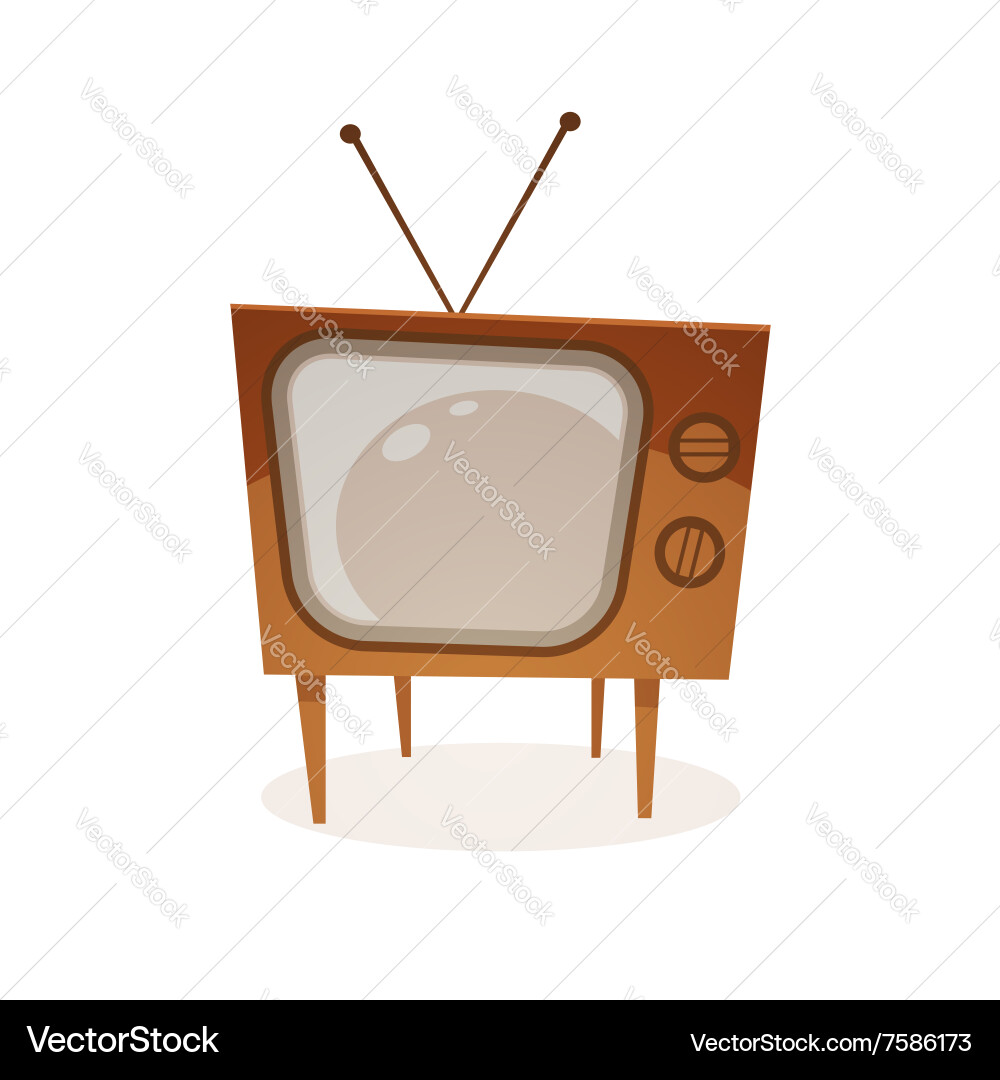 Cartoon retro tv Royalty Free Vector Image - VectorStock