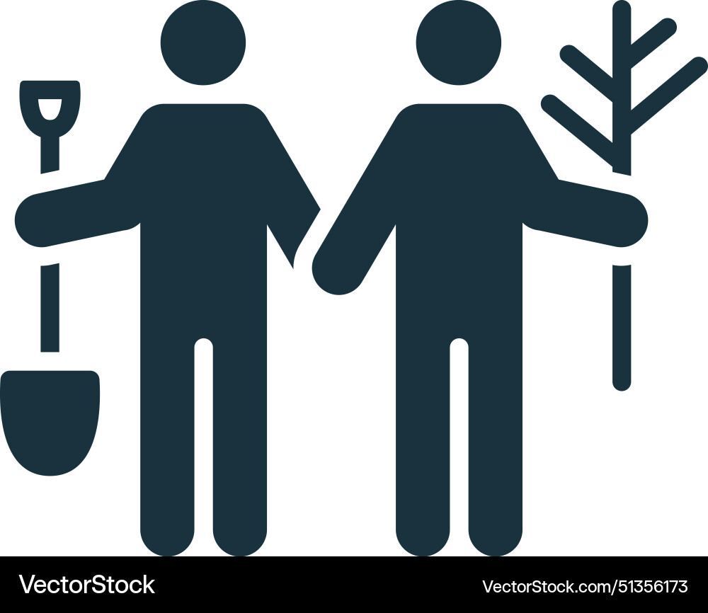 Community involvement icon monochrome simple Vector Image