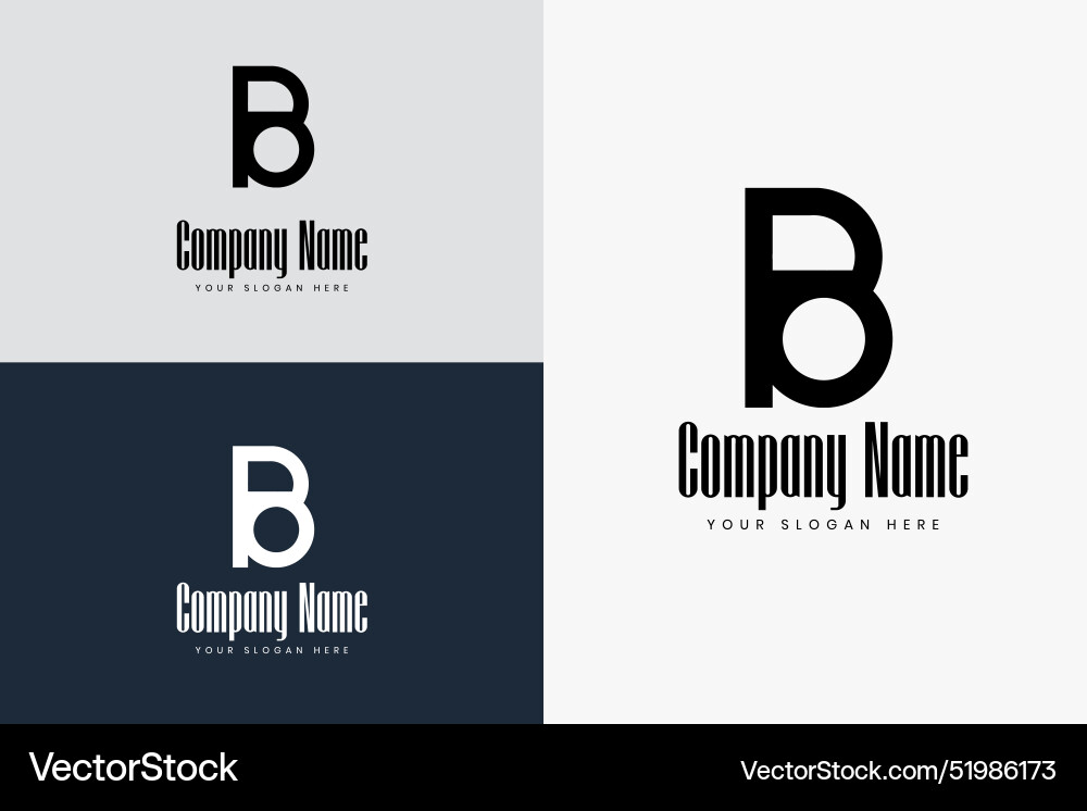 Initial letter b modern logo design template Vector Image