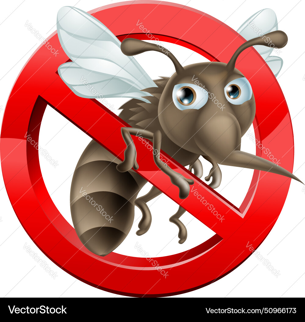 No mosquito sign Royalty Free Vector Image - VectorStock