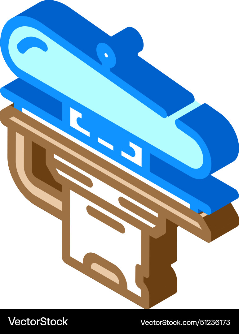 Pressing dry cleaning isometric icon Royalty Free Vector