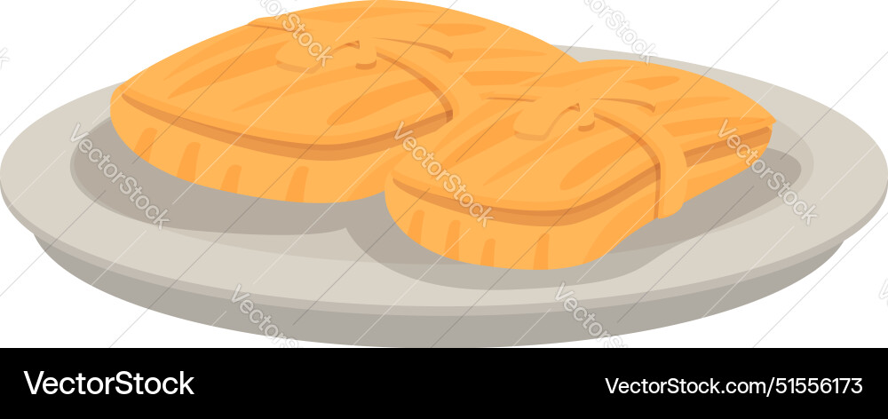 Two tamales on plate representing mexican cuisine Vector Image