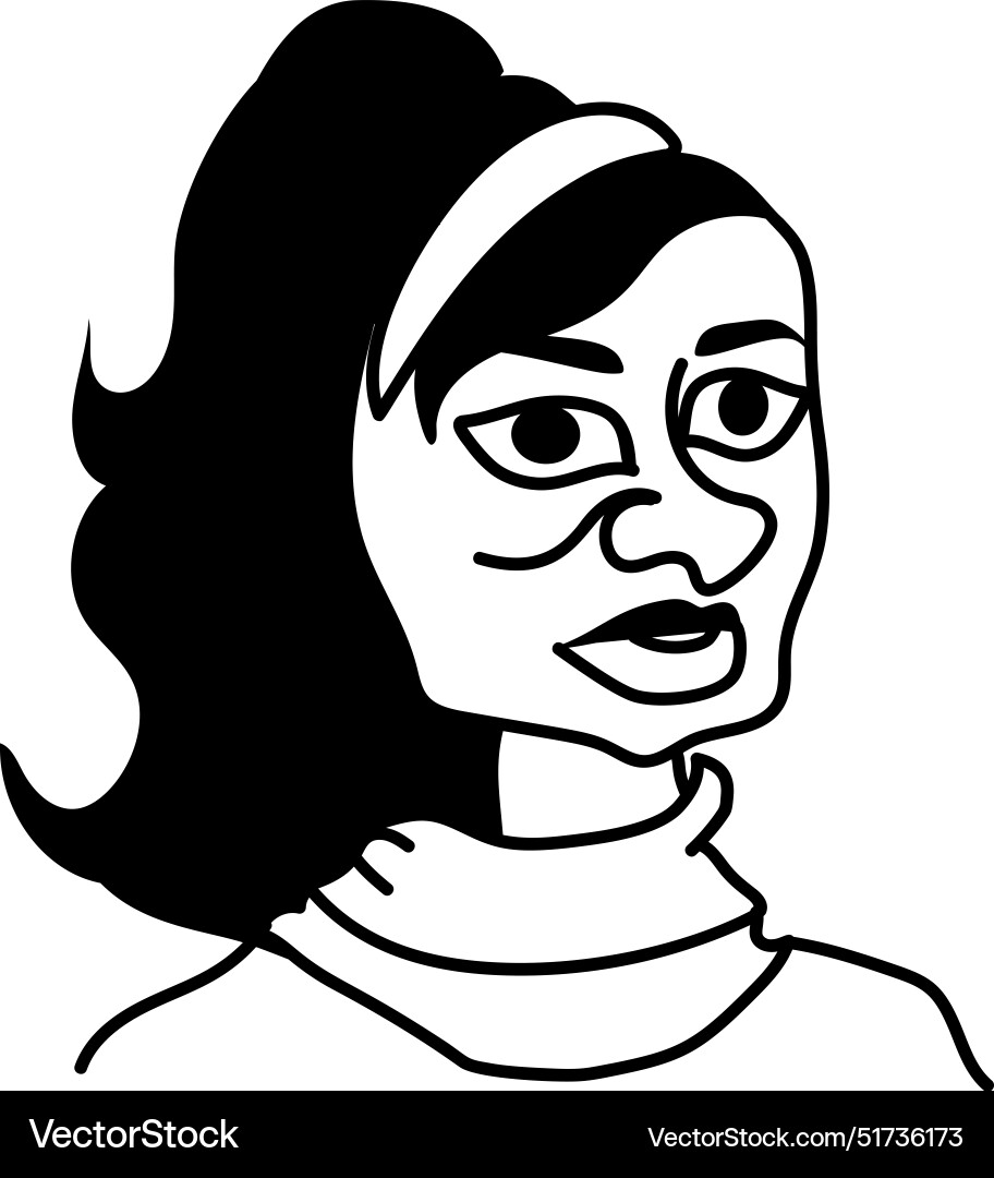 Unattractive girl Royalty Free Vector Image - VectorStock