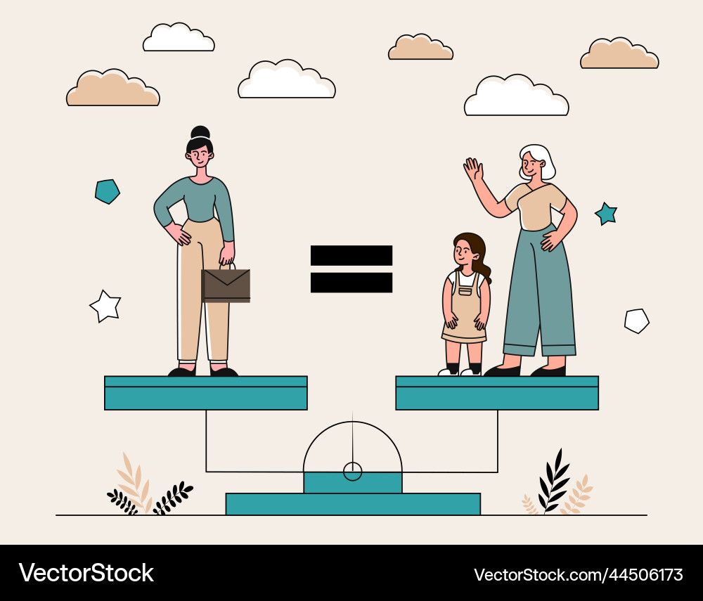 Work and life balance Royalty Free Vector Image