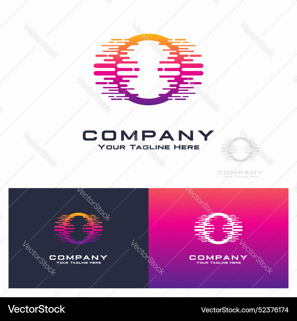 Abstract logo design template letter o technology Vector Image