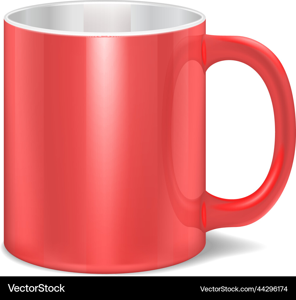 Blank coffee cup mockup realistic ceramic mug Vector Image