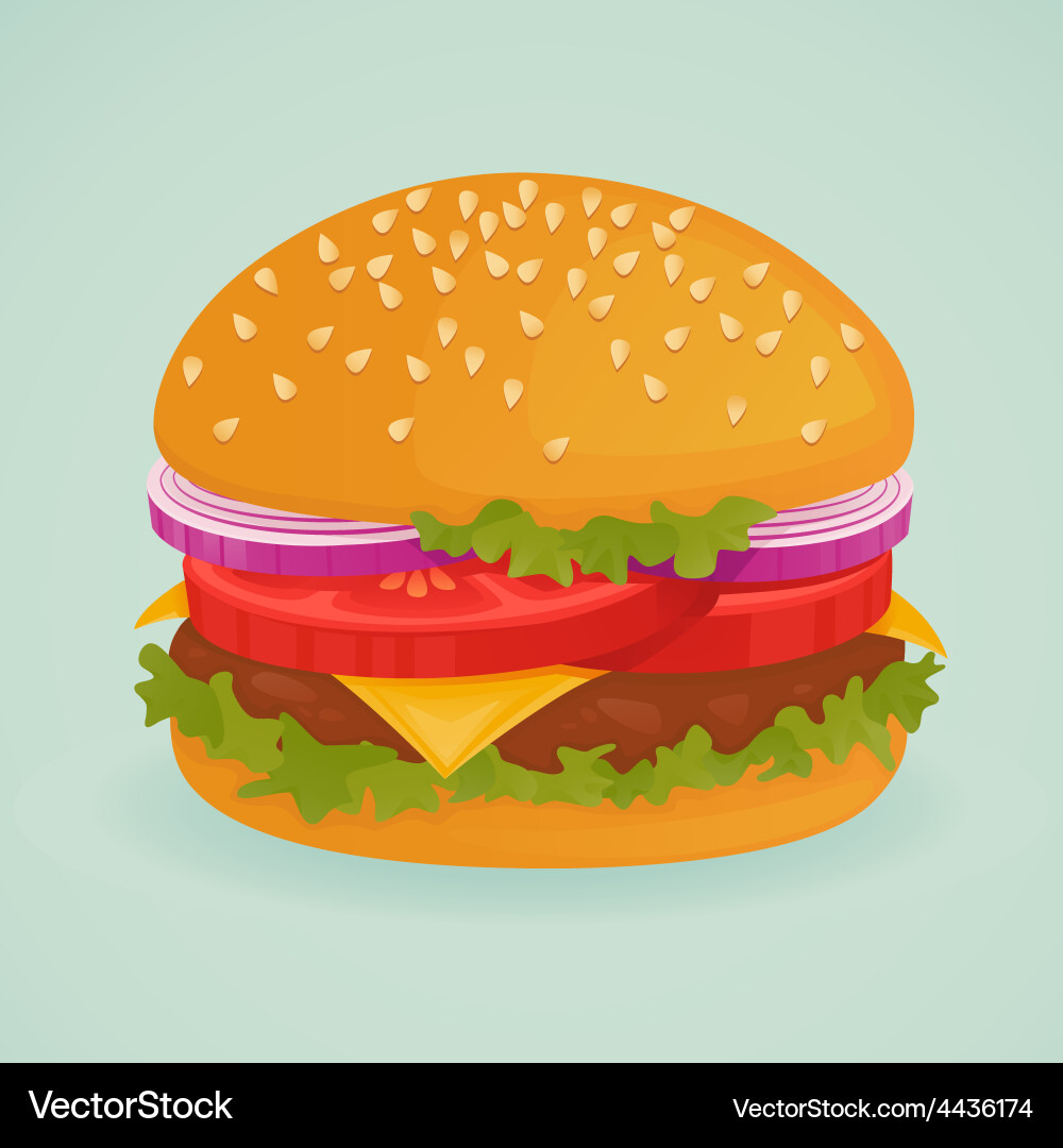 Hamburger Royalty Free Vector Image - VectorStock