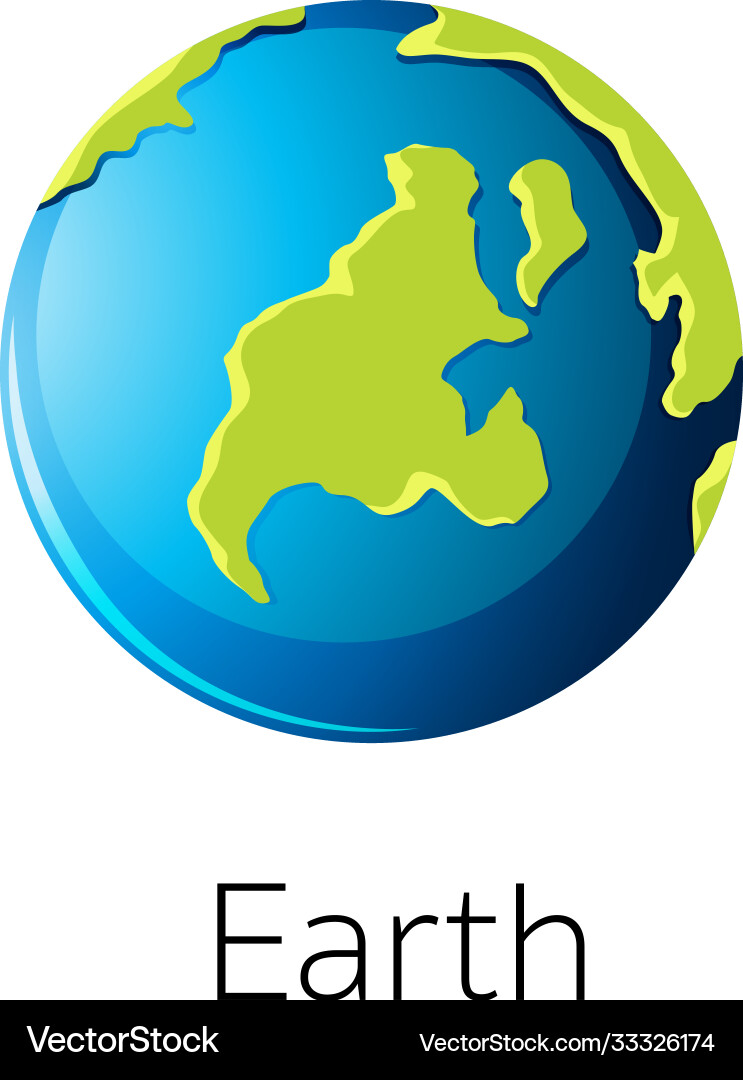 Isolated earth on white background Royalty Free Vector Image