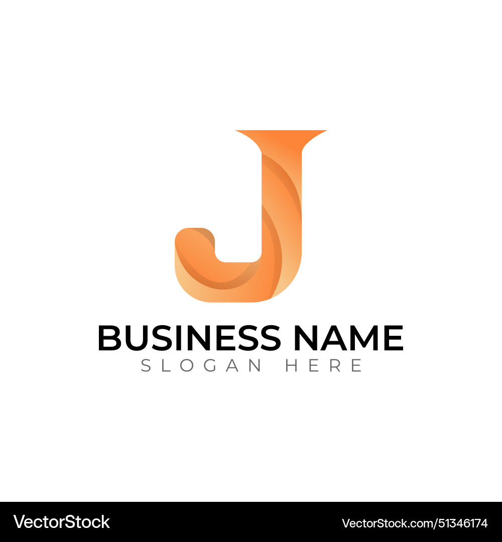 J letter logo Royalty Free Vector Image - VectorStock