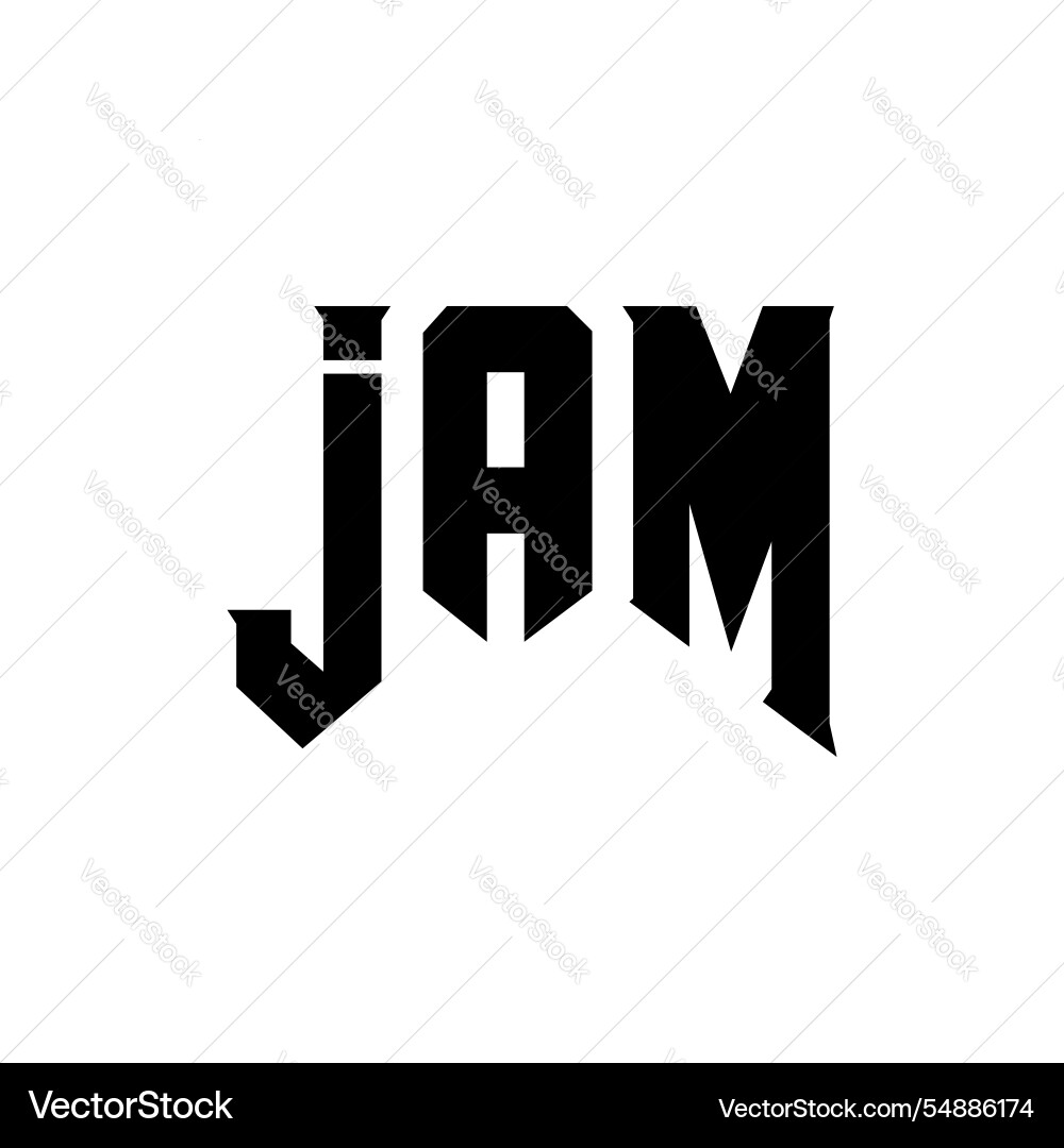 Jam letter logo design for technology company Vector Image