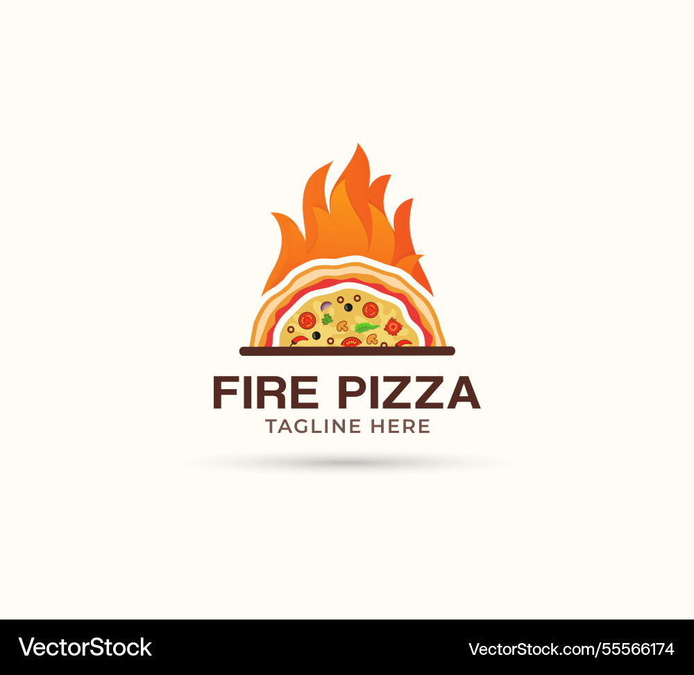 Pizza shop logo design Royalty Free Vector Image