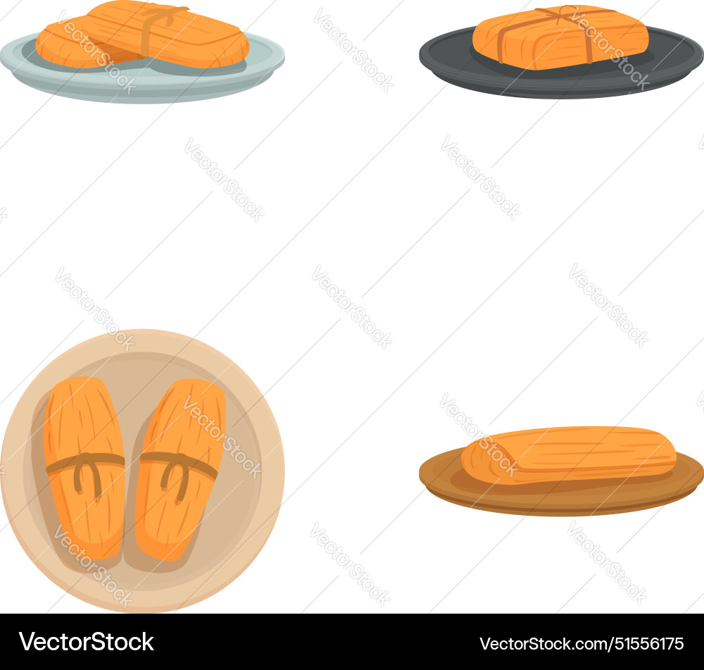 Assorted bread loaf set Royalty Free Vector Image