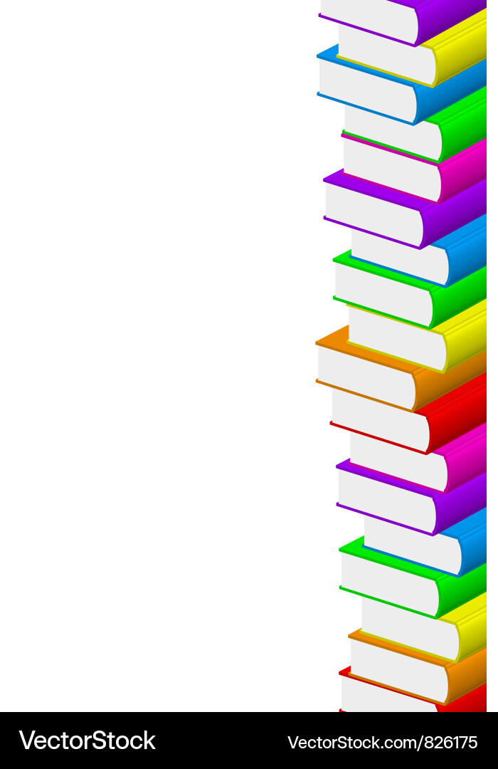 Colorful books Royalty Free Vector Image - VectorStock