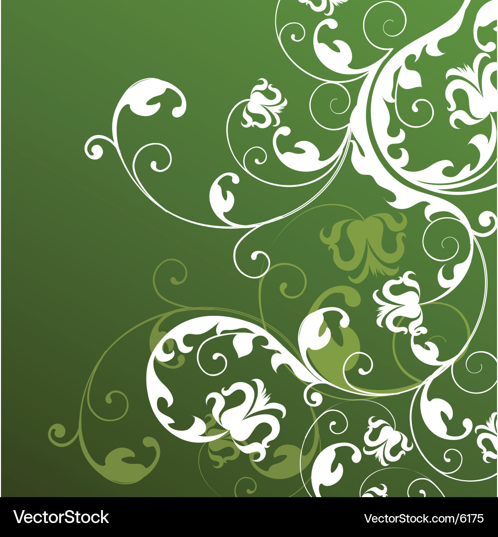 Elegant Floral Swirl Background Royalty Free Vector Image