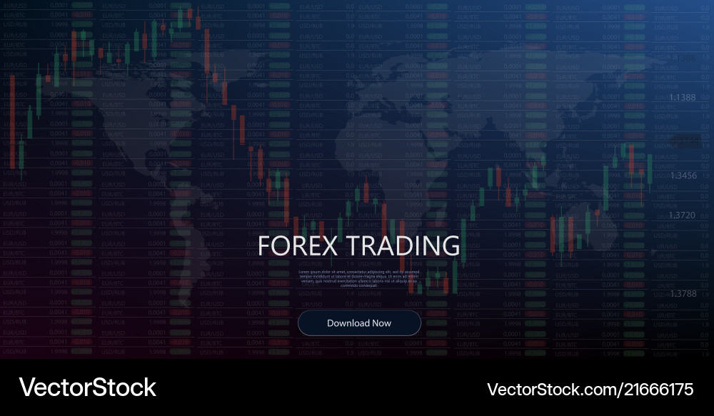 Forex Trading Charts & Signals Royalty Free Vector Image