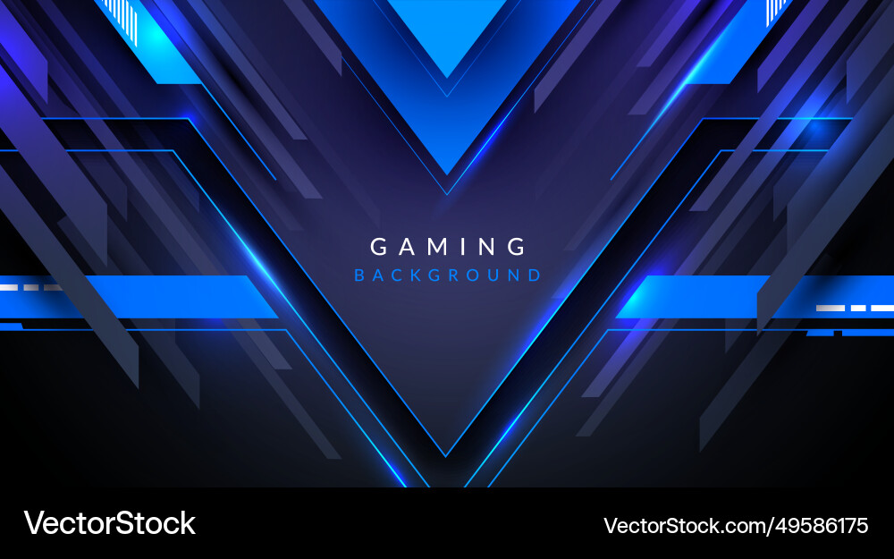 Futuristic blue cyberspace gaming background Vector Image