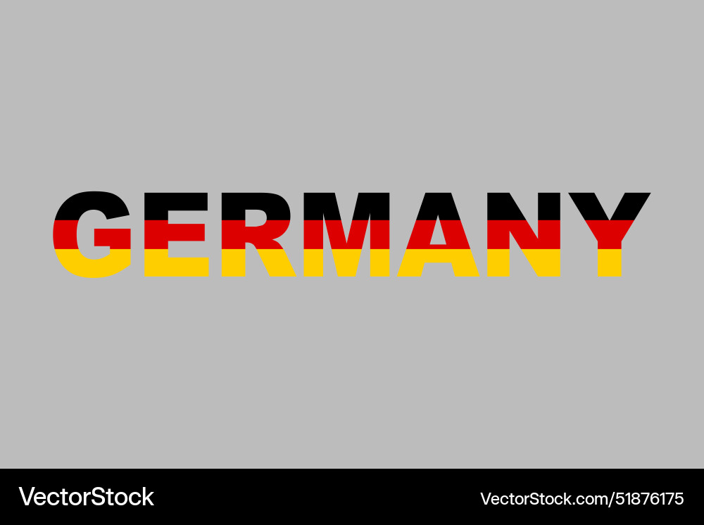 Germany word with heart shape Royalty Free Vector Image