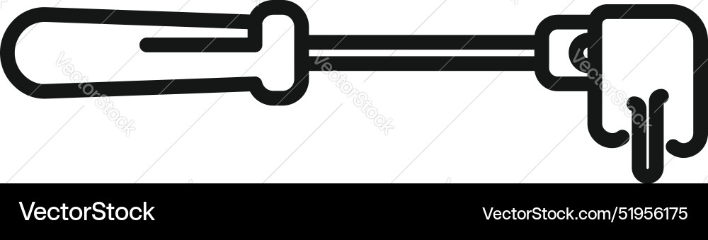 Screwdriver repair tool fixing using hand outline Vector Image
