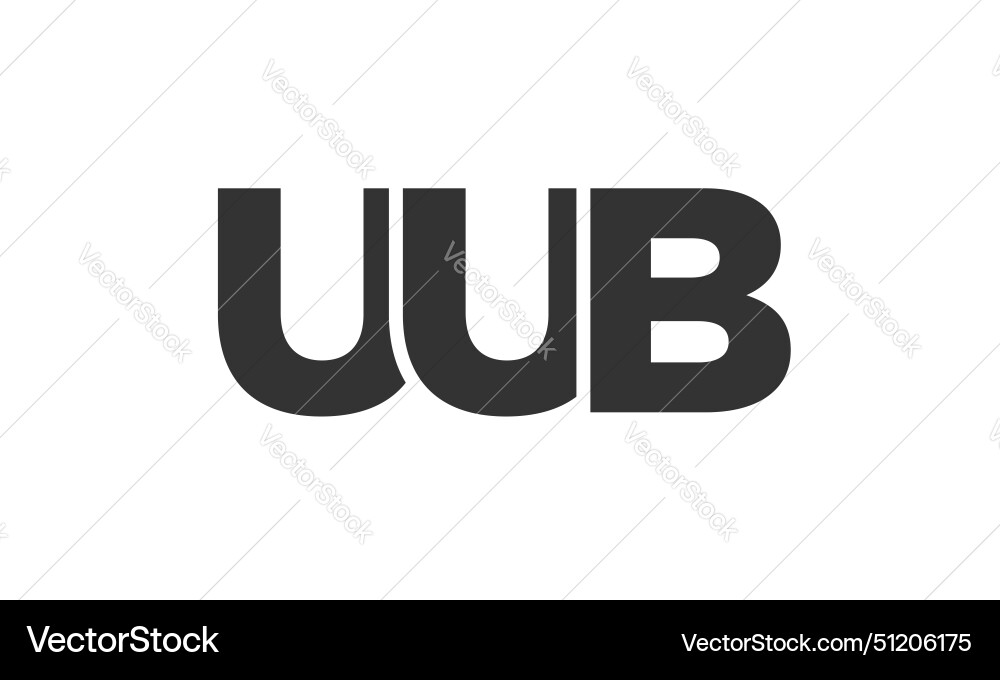 Uub logo design template with strong and modern Vector Image