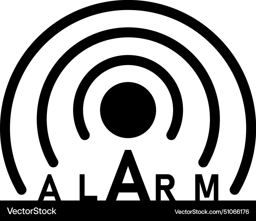 Alarm logo design Royalty Free Vector Image - VectorStock
