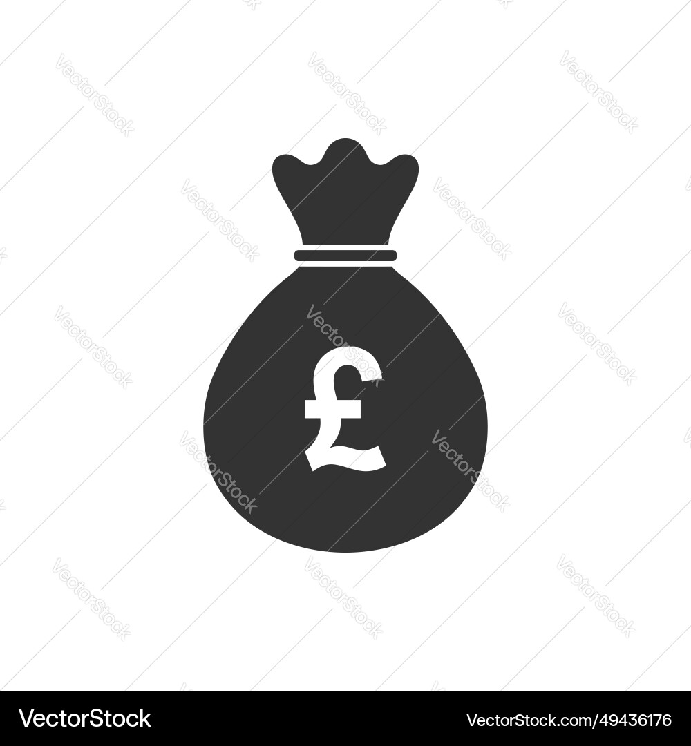 Bag pounds Royalty Free Vector Image - VectorStock