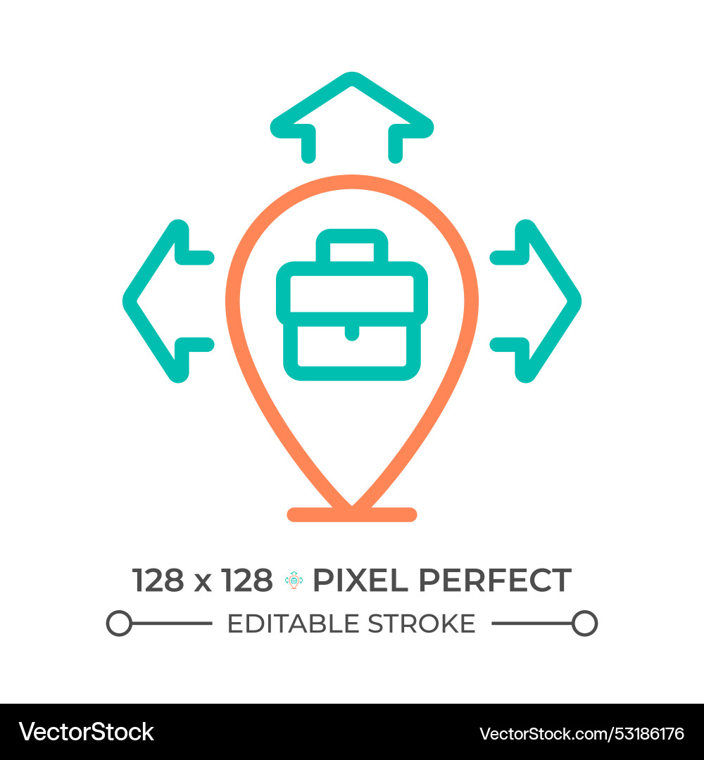Business expansion two color line icon Royalty Free Vector